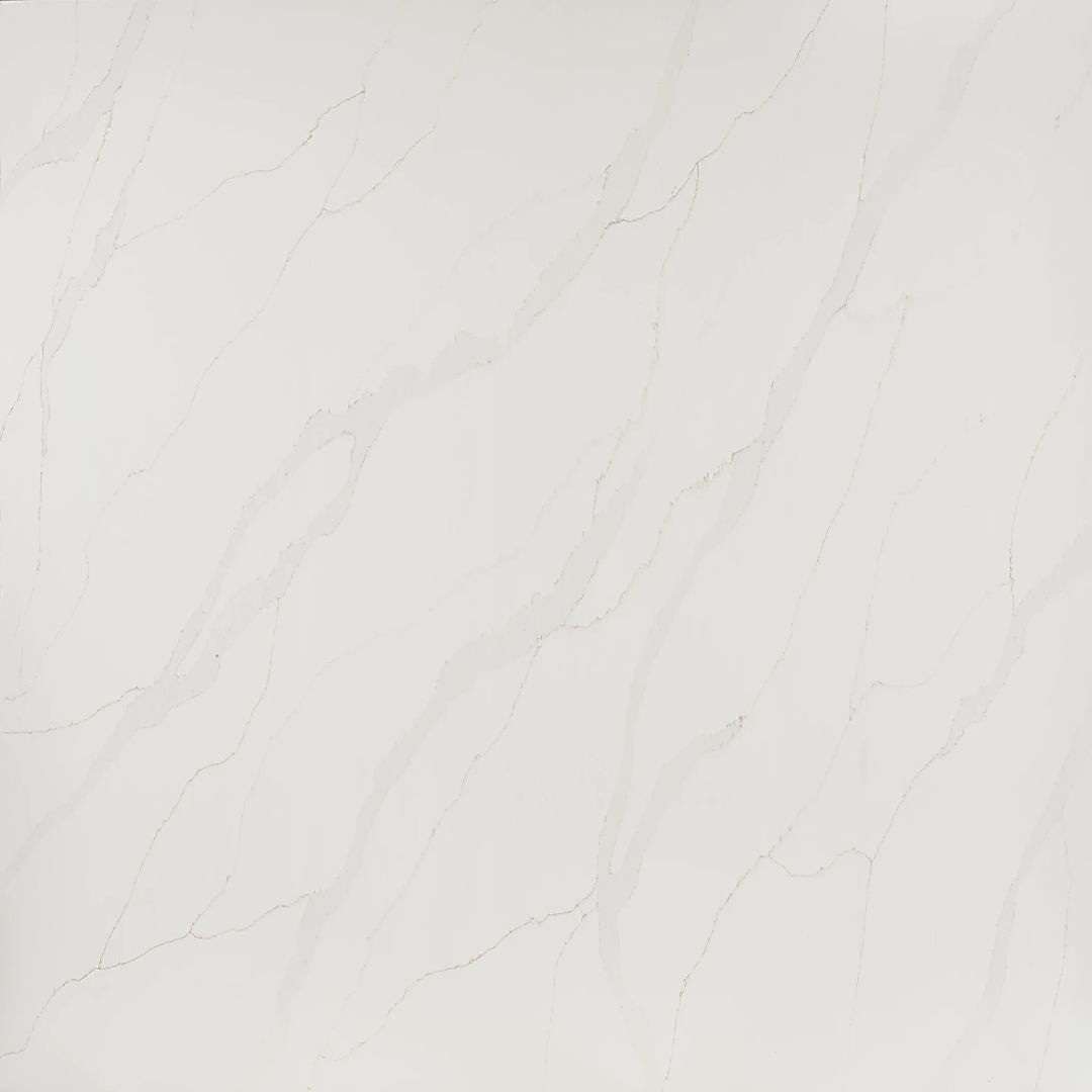 Ridge Quartz Countertop | White & Gold Veined Quartz | Della Terra ...